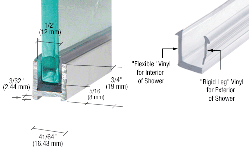 Dry glaze u-channel 8mm — atog direct